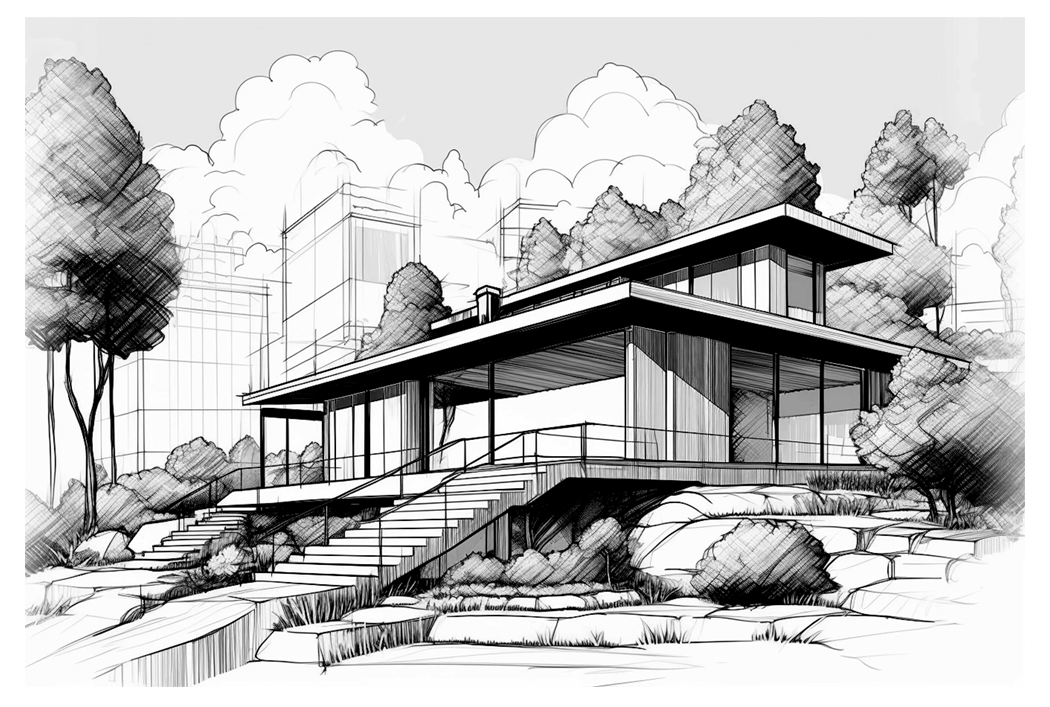 Diseño de arquitectura de una vivienda unifamiliar