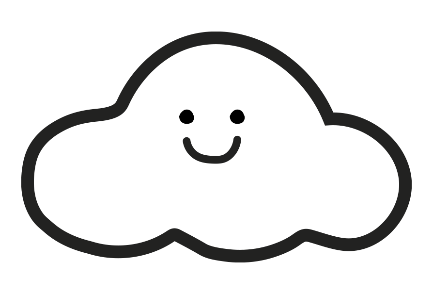 Dibujo para dibujar una nube muy fácil