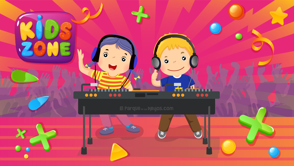 Dibujo para niños de Elsa y Bruno Dj Set