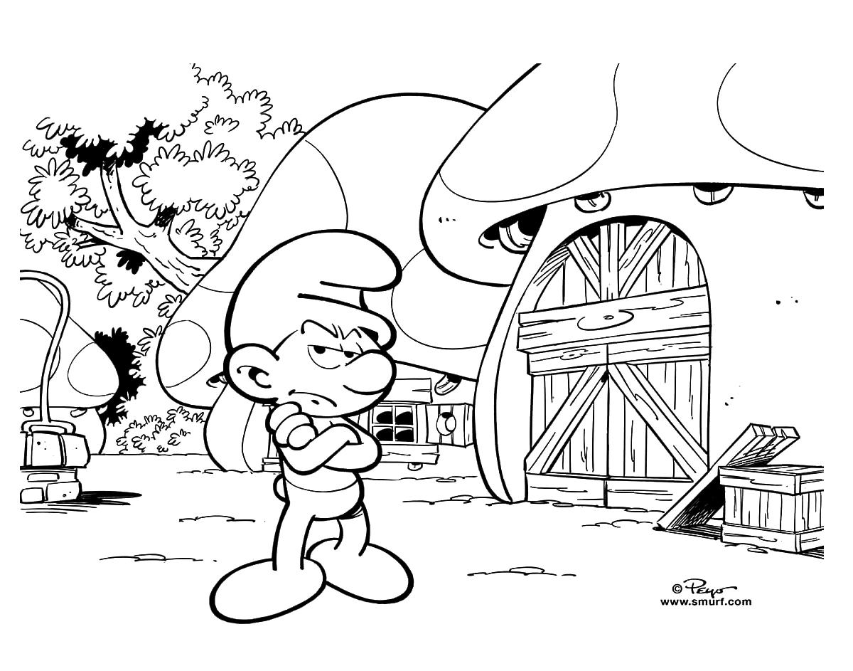 Dibujos de los pitufos para colorear