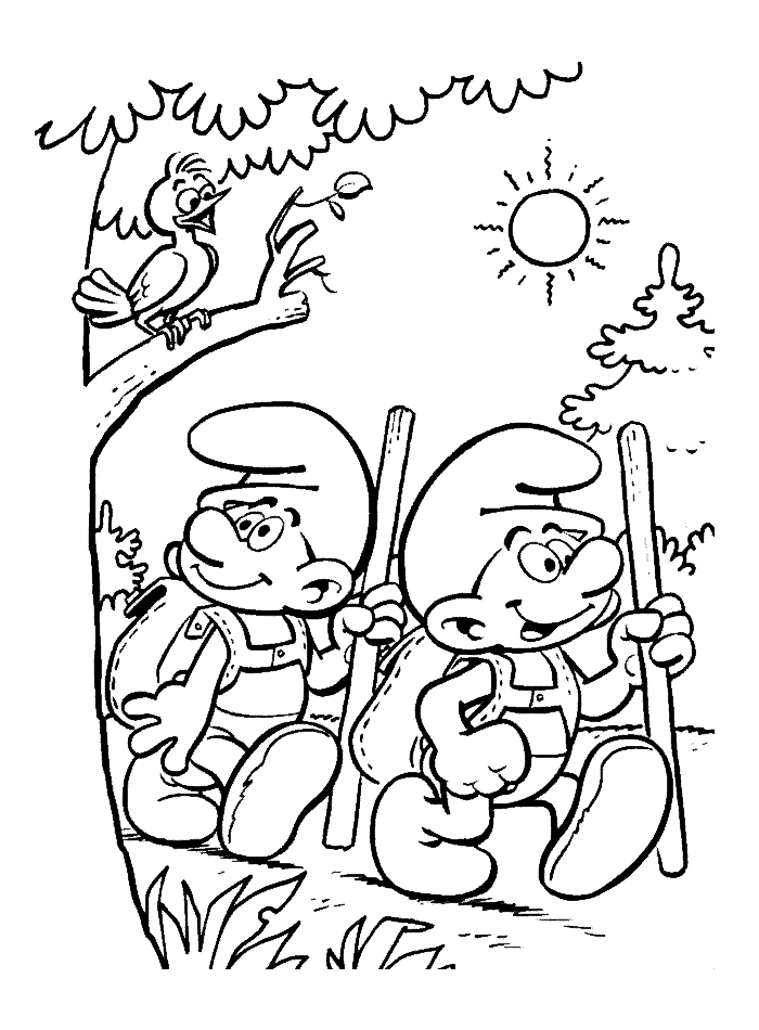 Dibujos Para Colorear De Los Pitufos